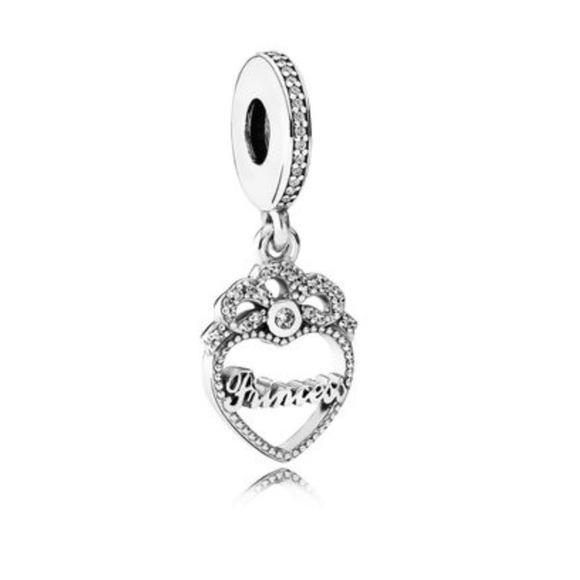 Pandora | Jewelry | Pandora Princess Crown Heart Dangle Charm New ...